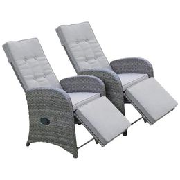 Garden Pleasure Loungesessel SALERNO (Set, 2-St), Polyrattan, verstellbar, inkl....