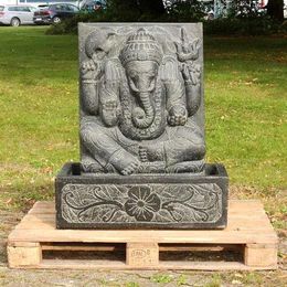 Oriental Galerie Dekofigur Ganesha Brunnen Relief Garten Figur Gartenfigur aus L...