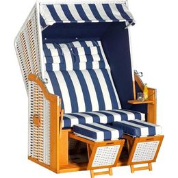 SunnySmart Strandkorb Rustikal 34 Z, BxTxH: 125x80x160 cm, Halblieger, Ostsee-Mo...