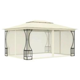 vidaXL Partyzelt Pavillon mit Netz 300x400x265 cm Creme