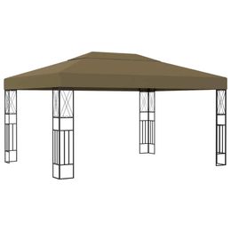 vidaXL Partyzelt Pavillon 3x4 m Taupe Stoff