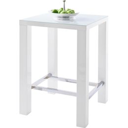 Bartisch MCA furniture "Jam" Tische Gr. B/H/T: 80 cm x 108 cm x 80 cm, weiß (weiß hochglanz, hochglanz) Bartisch Bartische, Theken Tresen Tisch