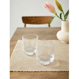 Home Affaire Whiskyglas, Glas, trendige Riffelstruktur, 32 cl, 4-teilig