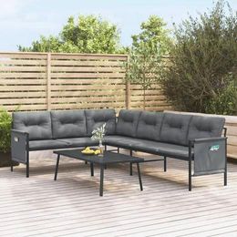 vidaXL Gartenlounge-Set Garten Couchtisch Anthrazit 110x55x35cm Stahl, (1-tlg)