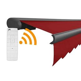 Arilco Kassettenmarkise Elektrische Vollkassettenmarkise, Anthrazit, Weinrot