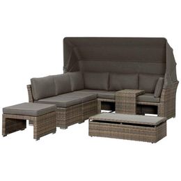 Konifera Gartenlounge-Set Hawaii Premium, , mit aufklappbarem Dach und zur Sonne...