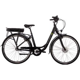 E-Bike SAXONETTE "Advanced Plus" E-Bikes Gr. 45 cm, 28 Zoll (71,12 cm), schwarz (schwarz matt) E-Bikes