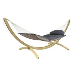 Amazonas Hängematte XXL Set Fat Hammock Taupe + Olymp-Gestell aus FSC-zertifizie...