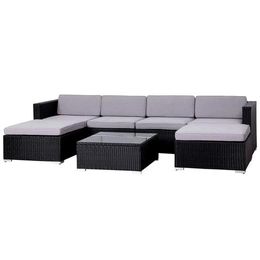 SVITA Loungeset Lugano, (Lounge-Set 7-tlg), mit bequemer Polsterung, großzügige ...