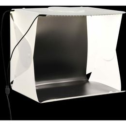 LONGZIMING LED-Lichtbox für Fotostudio Klappbar 40×34×37 cm Plastik Weiß