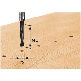 Hw D3/16 Dübelbohrer 3 x 16 x 55 x 8 mm ( 491065 ) für Oberfräse of 900, of 1000, of 1010, of 1010 r, of 1400 - FESTOOL