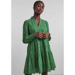 Blusenkleid Y.A.S "YASHOLI LS DRESS S. NOOS" Gr. XXL, N-Gr, grün (jelly bean) Damen Kleider Langarm