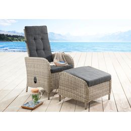 Destiny Sessel PALMA CASA , Polyrattan, Hochlehner stufenlos verstellbar mit Fuß...