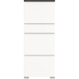 ebuy24 - Shoelove Schuhschrank 3 Klaptüren, 1 Schublade 60x151cm weiß,grau.