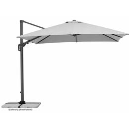 Schneider Schirme Schneider Sonnenschirm Rhodos Twist silbergrau, 300 x 300 cm Sonnenschirme