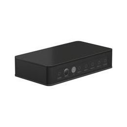 goobay HDMI-Umschaltbox 4 auf 1 (4K @ 60Hz), HDMI Switch schwarz, mit Fernbedienung