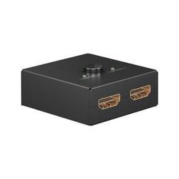 goobay Manuelle HDMI-Umschaltbox 2 auf 1 (4K @ 30Hz), HDMI Switch schwarz