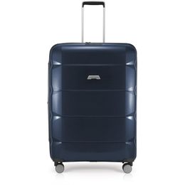 Hartschalen-Trolley Hauptstadtkoffer "Britz L, 75 cm" Gr. B/H/T: 52 cm x 75 cm x 30 cm 101 l, blau (dunkelblau) Koffer Hartschalenkoffer