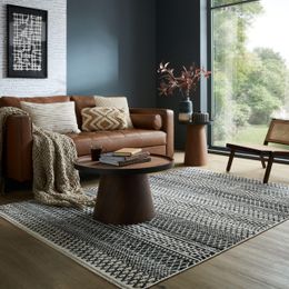 Teppich FLAIR RUGS "Camino Abstraktes" Teppiche Gr. B/L: 160 cm x 230 cm, 8 mm, 1 St., grau Esszimmerteppiche