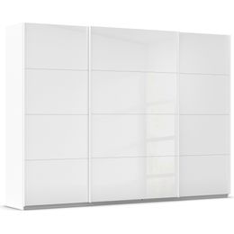 Schwebetürenschrank Rauch "Kleiderschrank Kleiderschränke Schrank Garderobe AGORDO mit Glasfront" Schränke Gr. B/H/T: 315 cm x 229 cm x 62 cm, 3 St., weiß (alpinweiß, glas kristallweiß) Schwebetürenschränke und Schiebetürenschränke