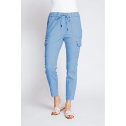 Cargohose Zhrill "ZHDAISEY" Gr. L, N-Gr, blau (blue) Damen Hosen Röhrenhosen