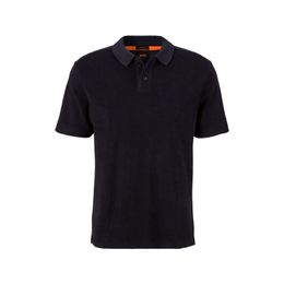 Poloshirt BOSS Orange "Pe_Towel" Gr. S, blau (dark blue404) Herren Shirts Kurzarm