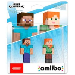 NINTENDO SWITCH Spielfigur "amiibo Steve & Alex - Super Smash Bros. Collection" Spielfiguren bunt Nintendo