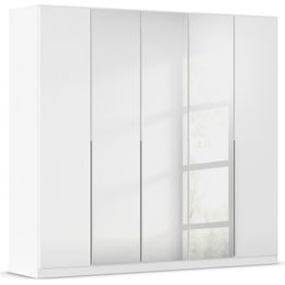 Drehtürenschrank Rauch "Kleiderschrank Kleiderschränke Schrank Garderobe AGORDO mit Glasfront" Schränke Gr. B/H/T: 226 cm x 210 cm x 54 cm, 5 St., weiß (alpinweiß) Drehtürenschränke