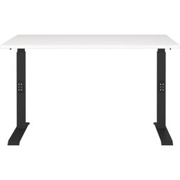 Schreibtisch Germania "Downey" Tische Gr. B/H/T: 120 cm x 91 cm x 80 cm, schwarz-weiß (weiß, schwarz, weiß) Schreibtische