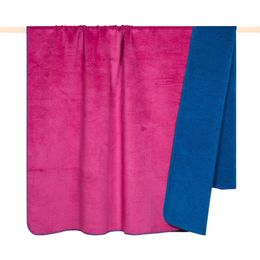 Wohndecke Pad "HOBART" Wohndecken Gr. B/L: 150 cm x 200 cm, pink (pink, blue) Decken