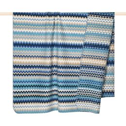 Wohndecke Pad "CELIN" Wohndecken Gr. B/L: 150 cm x 200 cm, blau (blue) Decken