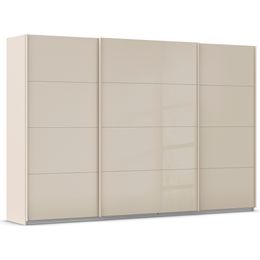 Schwebetürenschrank Rauch "Kleiderschrank Kleiderschränke Schrank Garderobe AGORDO mit Glasfront" Schränke Gr. B/H/T: 315 cm x 210 cm x 62 cm, 3 St., beige (champagner, glas champagner) Schwebetürenschränke und Schiebetürenschränke