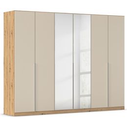 Drehtürenschrank Rauch "Kleiderschrank Schrank Garderobe AGORDO mit Dekor- oder Hochglanzfront" Schränke Gr. B/H/T: 271 cm x 210 cm x 54 cm, 6 St., braun (eiche artisan, champagner) Drehtürenschränke Bestseller