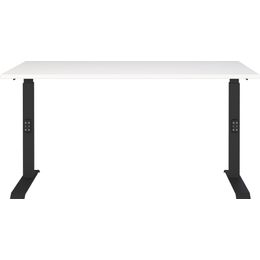 Schreibtisch Germania "Downey" Tische Gr. B/H/T: 140 cm x 91 cm x 80 cm, schwarz-weiß (weiß, schwarz, weiß) Schreibtische