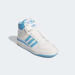 Sneaker adidas originals "FORUM MID W" Gr. 43, cloud white, semi blue burst, white Schuhe Schnürstiefeletten