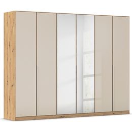 Drehtürenschrank Rauch "Kleiderschrank Kleiderschränke Schrank Garderobe AGORDO mit Glasfront" Schränke Gr. B/H/T: 271 cm x 210 cm x 54 cm, 6 St., braun (eiche artisan) Drehtürenschränke