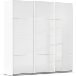 Schwebetürenschrank Rauch "Kleiderschrank Kleiderschränke Schrank Garderobe AGORDO mit Glasfront" Schränke Gr. B/H/T: 203 cm x 210 cm x 62 cm, 3 St., weiß (alpinweiß, glas kristallweiß) Schwebetürenschränke und Schiebetürenschränke