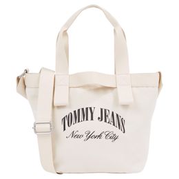 Mini Bag Tommy Jeans "TJW HOT SUMMER MINI TOTE" Gr. B/H/T: 18 cm x 20 cm x 10,5 cm, beige (natural) Damen Taschen Handtaschen