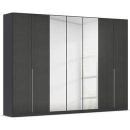 Drehtürenschrank Rauch "Kleiderschrank Schrank Garderobe AGORDO mit Dekor- oder Hochglanzfront" Schränke Gr. B/H/T: 315 cm x 229 cm x 54 cm, 7 St., grau (graumetallic, effektgrau hochglanz) Drehtürenschränke