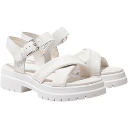 Sandale Timberland "London Vibe CROSS STRAP SANDAL" Gr. 38,5 (7,5), weiß (whi full gra) Schuhe