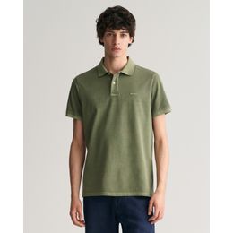 Poloshirt Gant Gr. L, grün (kalamata green) Herren Shirts Kurzarm Sunfaded Pique Premium Polo Shirt