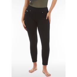 Leggings Freddy "NOW SKINNY YOGA" Gr. XL (42), N-Gr, schwarz (black) Damen Hosen Yogahosen