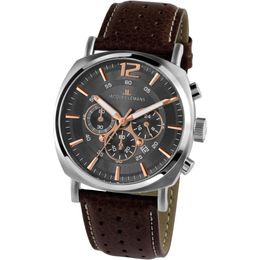 Chronograph Jacques Lemans "Lugano" Armbanduhren braun (braun, grau) Herren Uhren