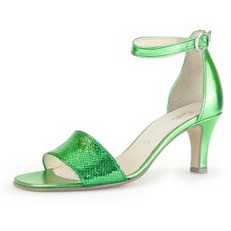 Sandalette Gabor Gr. 39, grün (grün metallic) Damen Schuhe Sandaletten