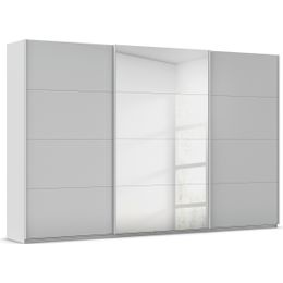 Schwebetürenschrank Rauch "Kleiderschrank Kleiderschränke Schrank Garderobe AGORDO mit Glasfront" Schränke Gr. B/H/T: 360 cm x 229 cm x 62 cm, 3 St., grau (seidengrau, glas seidengrau) Schwebetürenschränke und Schiebetürenschränke