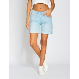 Boyfriend-Hose Gang "94NICA SHORTS" Gr. 26, N-Gr, blau (bright used) Damen Hosen