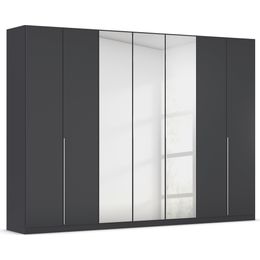 Drehtürenschrank Rauch "Kleiderschrank Schrank Garderobe AGORDO mit Dekor- oder Hochglanzfront" Schränke Gr. B/H/T: 315 cm x 229 cm x 54 cm, 7 St., grau (graumetallic) Drehtürenschränke Bestseller