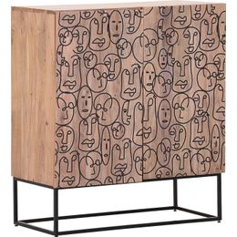 Kommode GUTMANN FACTORY Sideboards Gr. B/H/T: 80 cm x 90 cm x 38 cm, beige (natur, natur) Kommode