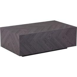 Couchtisch Hela "CUBE I" Tische Gr. B/H/T: 100 cm x 35 cm x 60 cm, grau (fischgrätoptik, grau, fischgrätoptik, grau) Couchtische eckig