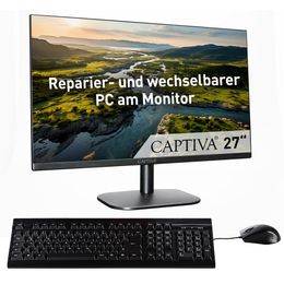 Captiva All-in-One PC "All-In-One Power Starter I82-267" Computer Gr. Microsoft Windows 11 Pro (64 Bit), 8 GB RAM 500 GB SSD, schwarz All in One PC